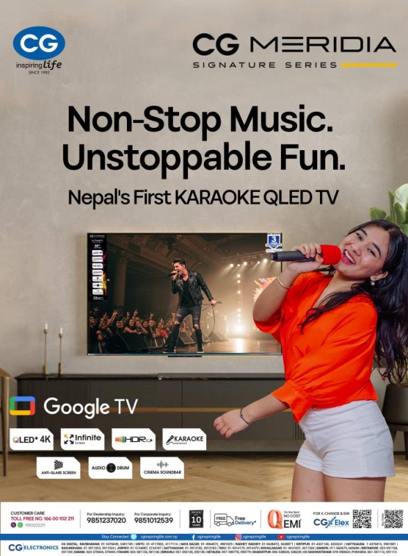 CG Electronics launches Nepal's first Karaoke QLED TV – CG Meridia 55 ...