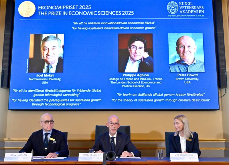 Nobel economics prize goes to 3 researchers for explaining innovation ...