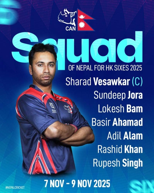 Nepal announces squad for Hong Kong Sixes Tournament - The Himalayan ...