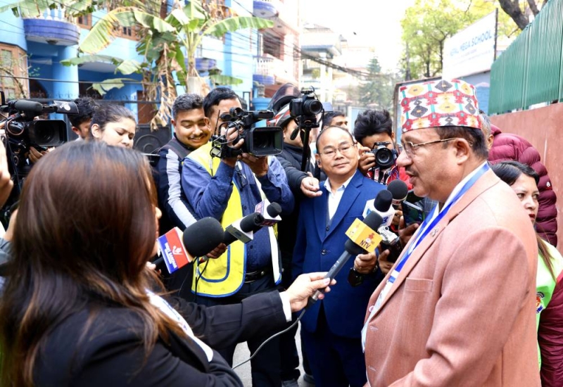 EC Commissioners Bhandari cast vote - The Himalayan Times - Nepal's No ...