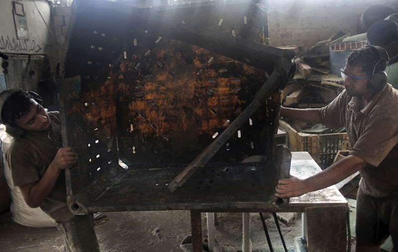 Struggling Gaza factory turns to recycling to survive - The Himalayan ...