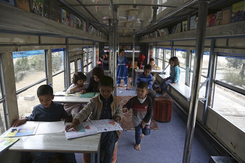 Blue bus of Kabul brings joys of reading to Afghan children - The ...