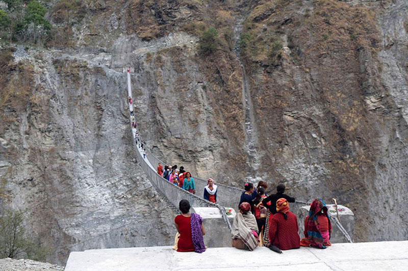 Nepal's longest suspension bridge - The Himalayan Times - Nepal's No.1 ...
